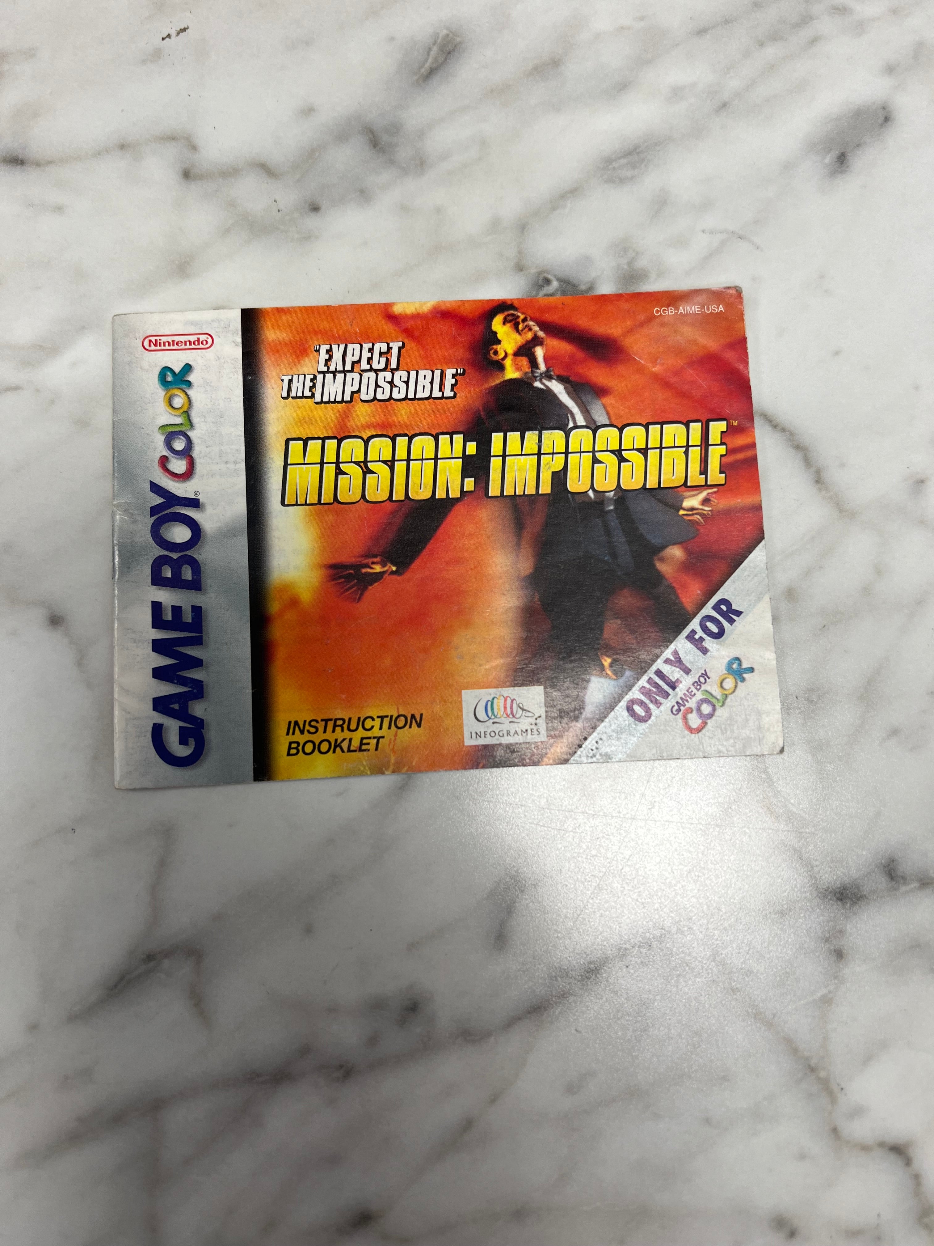 Mission Impossible Nintendo Game Boy Color Gameboy MANUAL ONLY MO92324 – Core Gaming