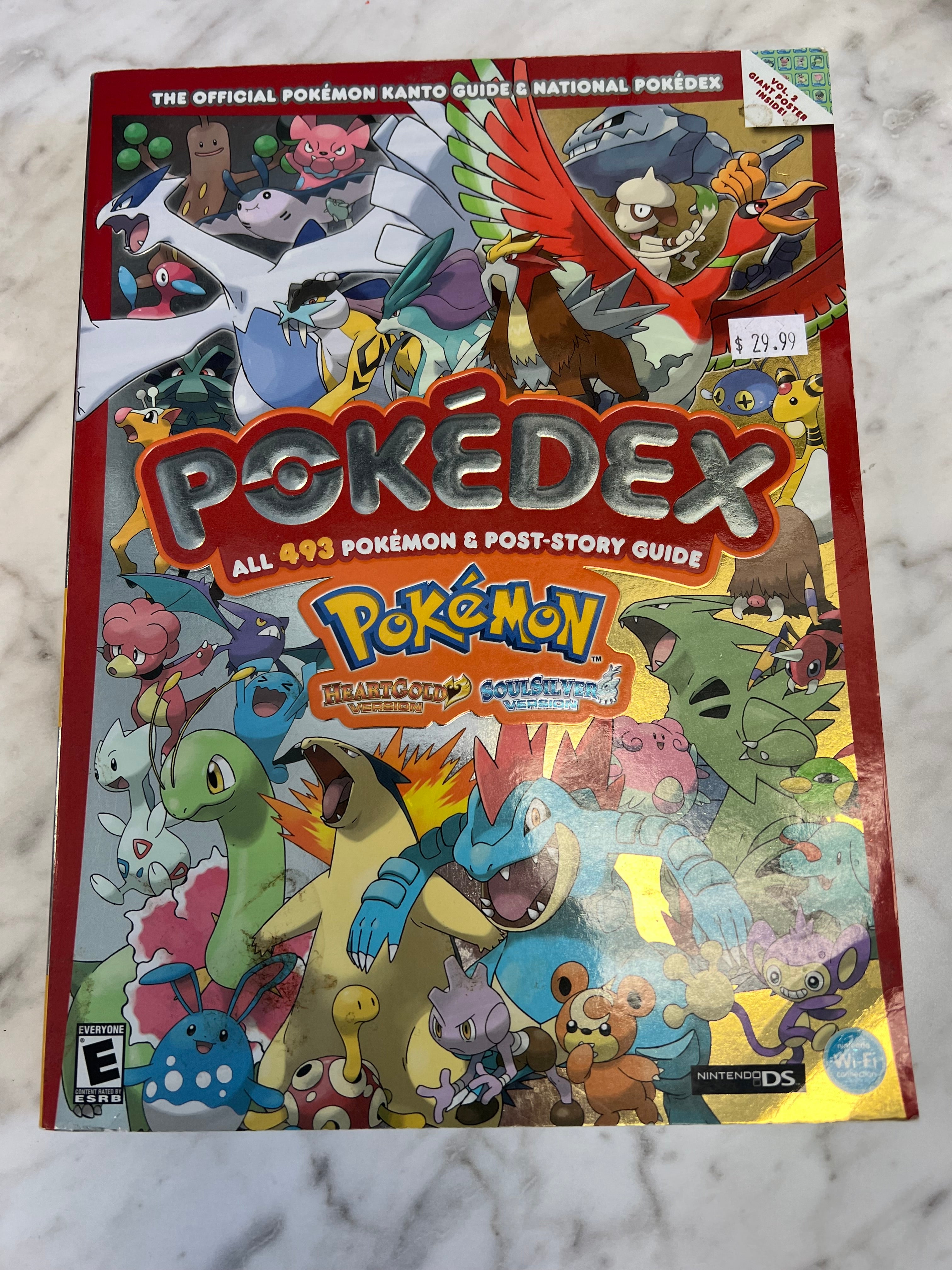Pokemon Heartgold & Soulsilver Versions Volume 2 Kanto Pokedex Book w ...