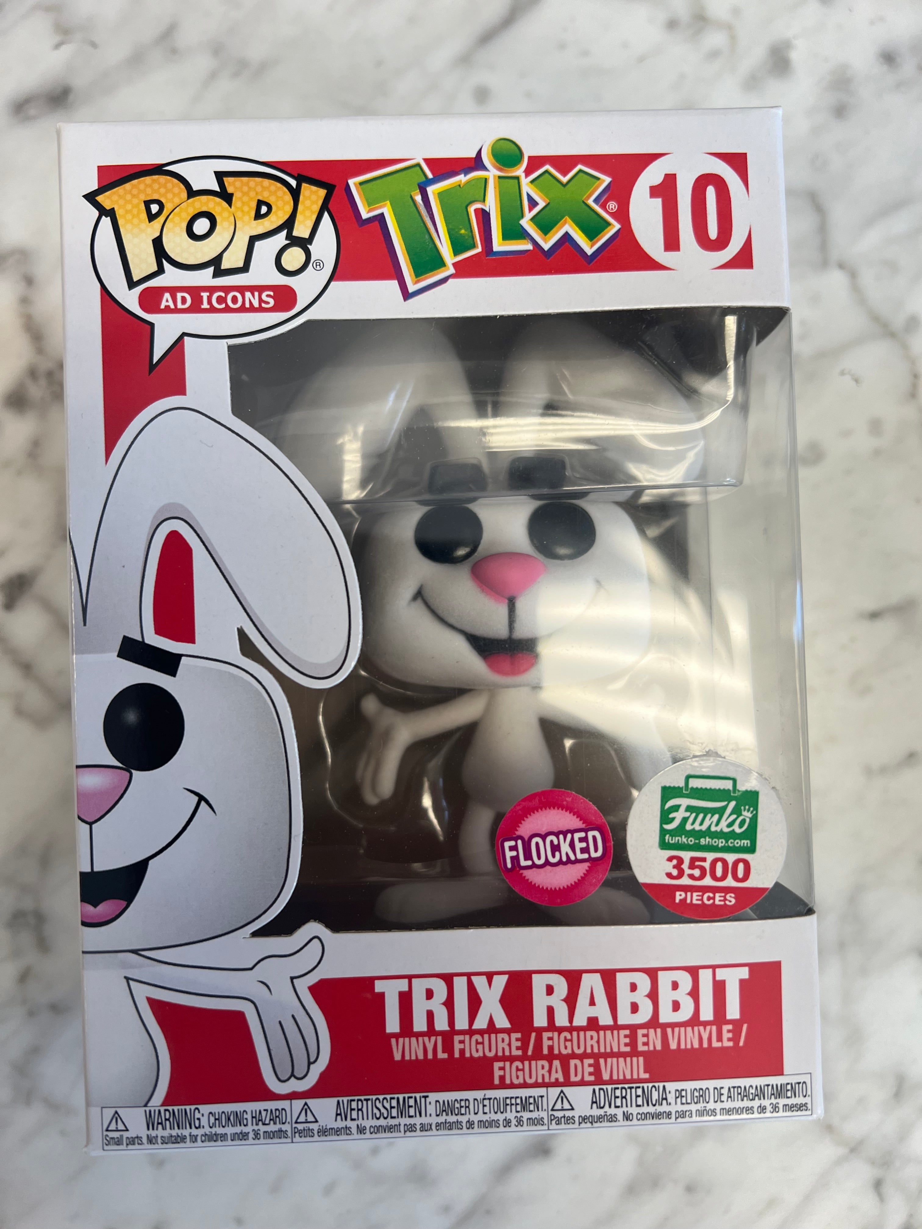 Funko POP! Ad Icons #10 Trix Rabbit Flocked Funko Shop Exclusive 3500 ...