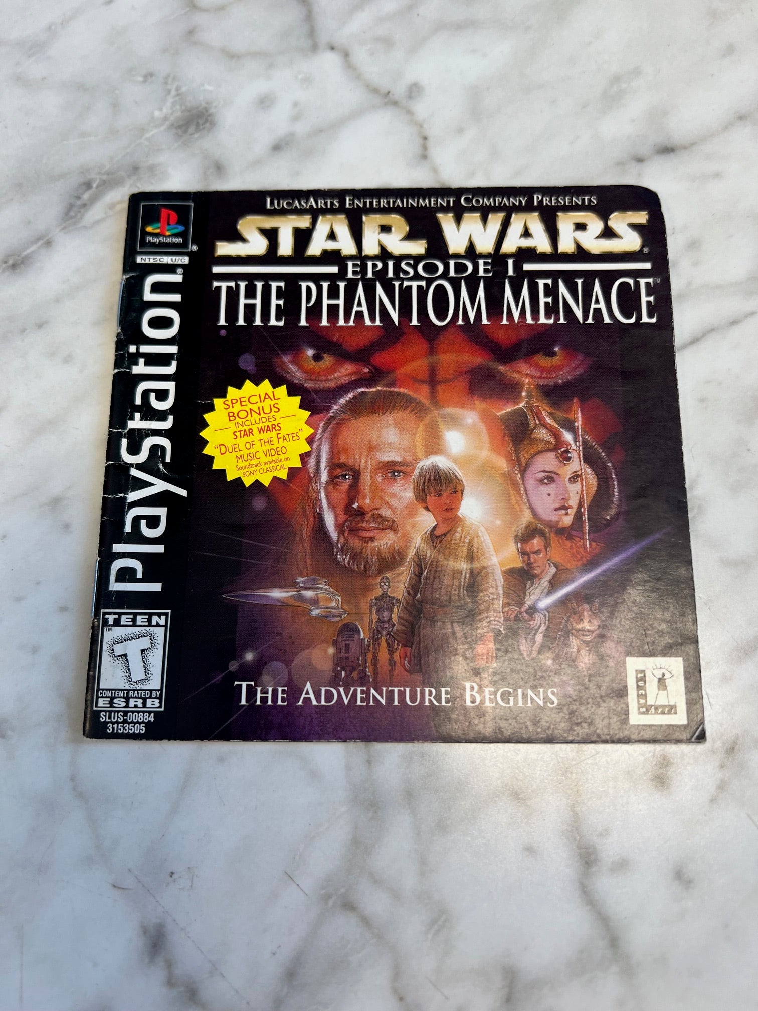 Star Wars Episode I The Phantom Menace PS1 Playstation 1 Manual ONLY M ...