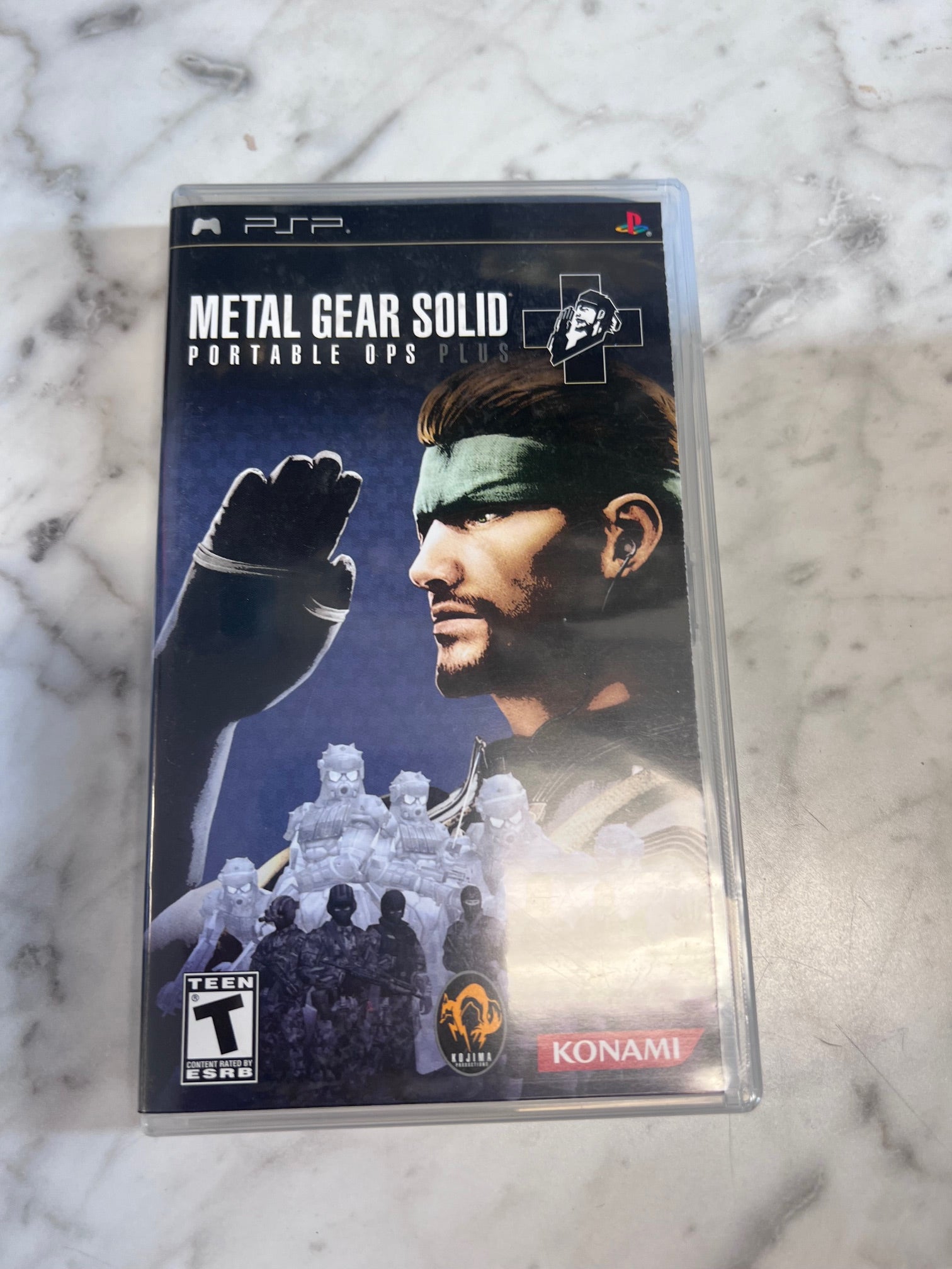 Metal Gear Solid Portable Ops Plus PSP Playstation Portable CASE & MAN ...