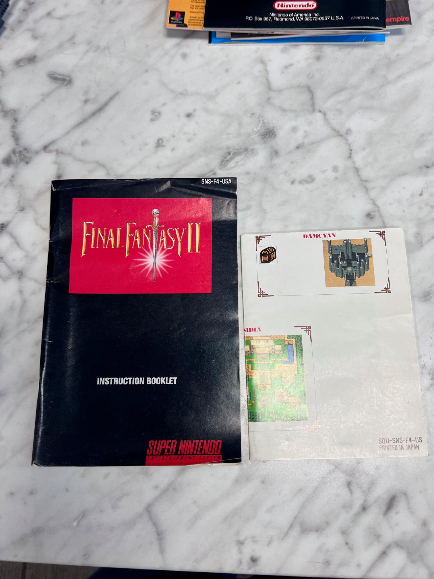 Final Fantasy II SNES Super Nintendo MAP & MANUAL ONLY MO92425 – Core ...