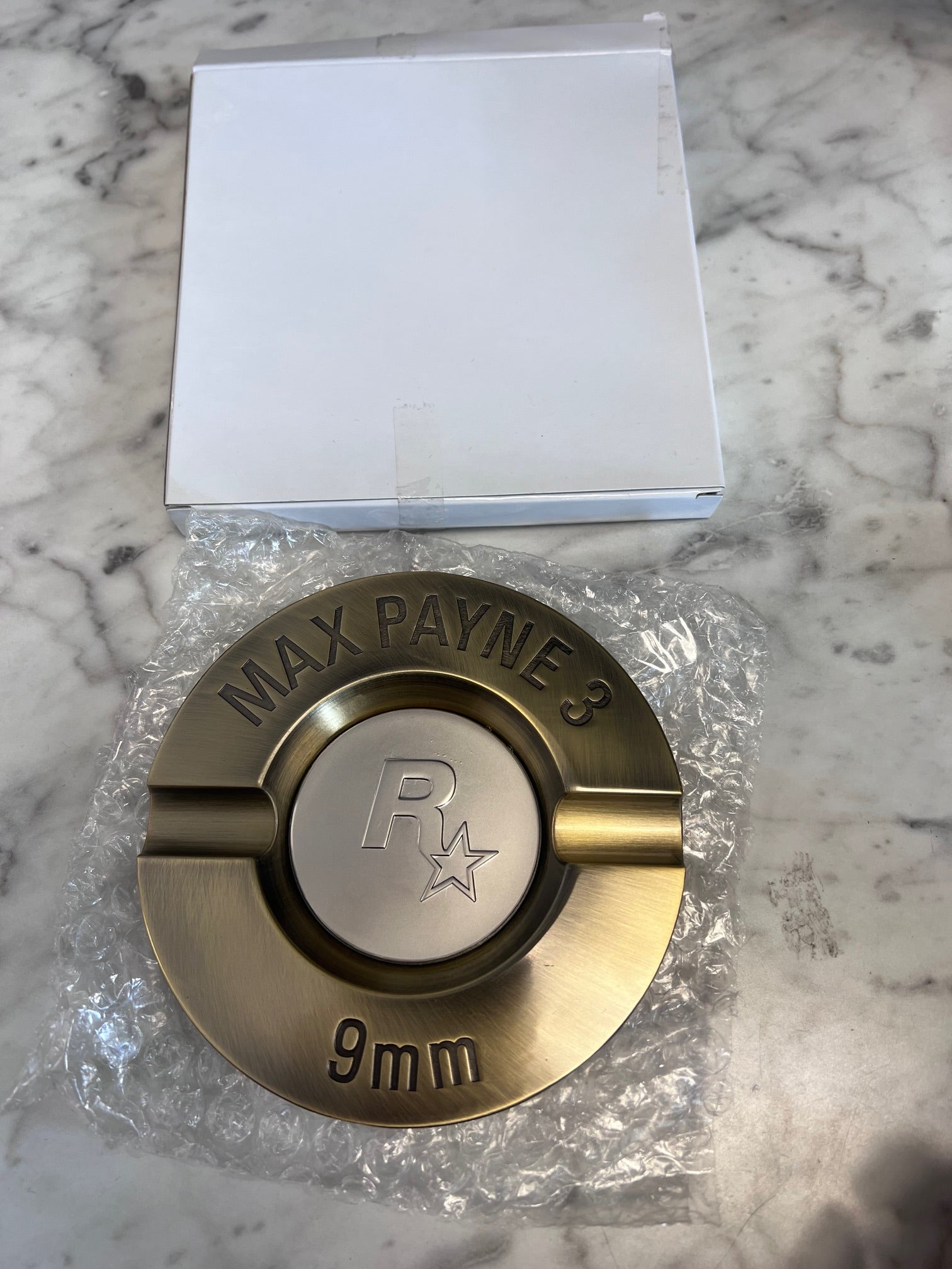 ROCKSTAR GAMES Max Payne 3 Ashtray 9mm Cigar OFFICIAL AUTHENTIC GTA NA ...
