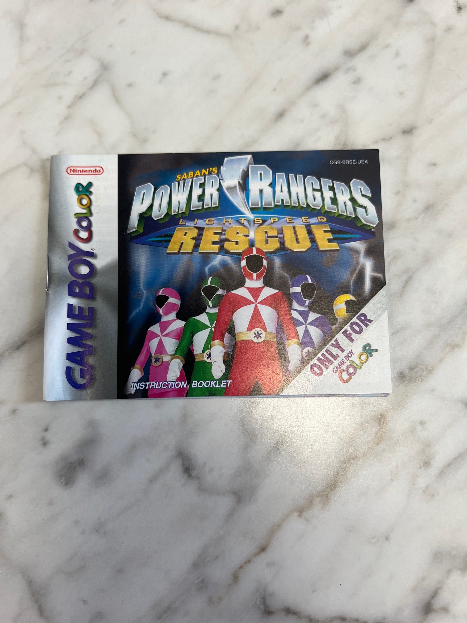 Power Rangers Light Speed Rescue for Gameboy Color MANUAL ONLY MO12192 ...