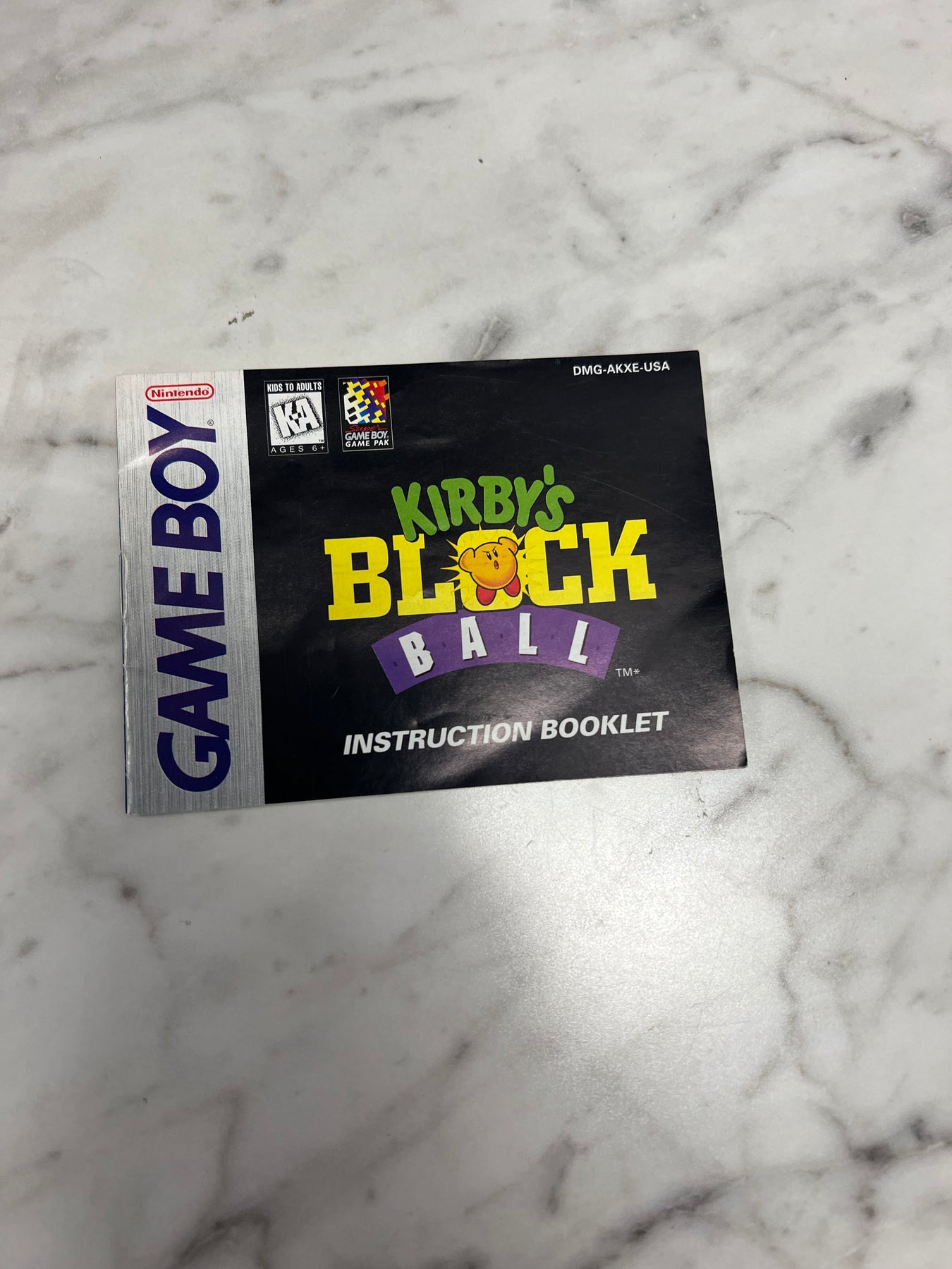 Kirby's Block Ball for Nintendo Game Boy Gameboy MANUAL ONLY MO92324 ...