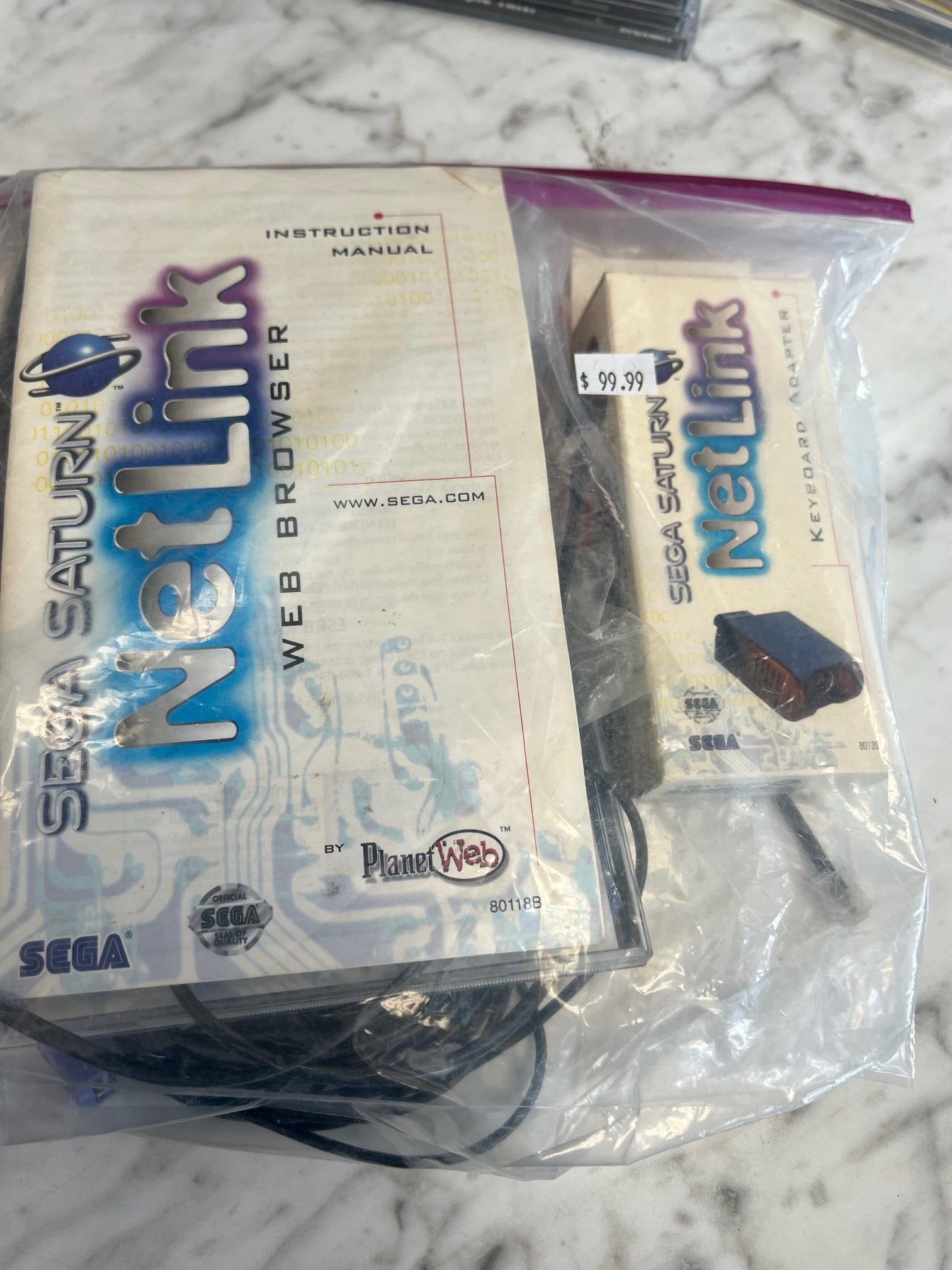 Sega Saturn Netlink Bundle Keyboard Adapter, Browser Disc, Modem UA421 ...