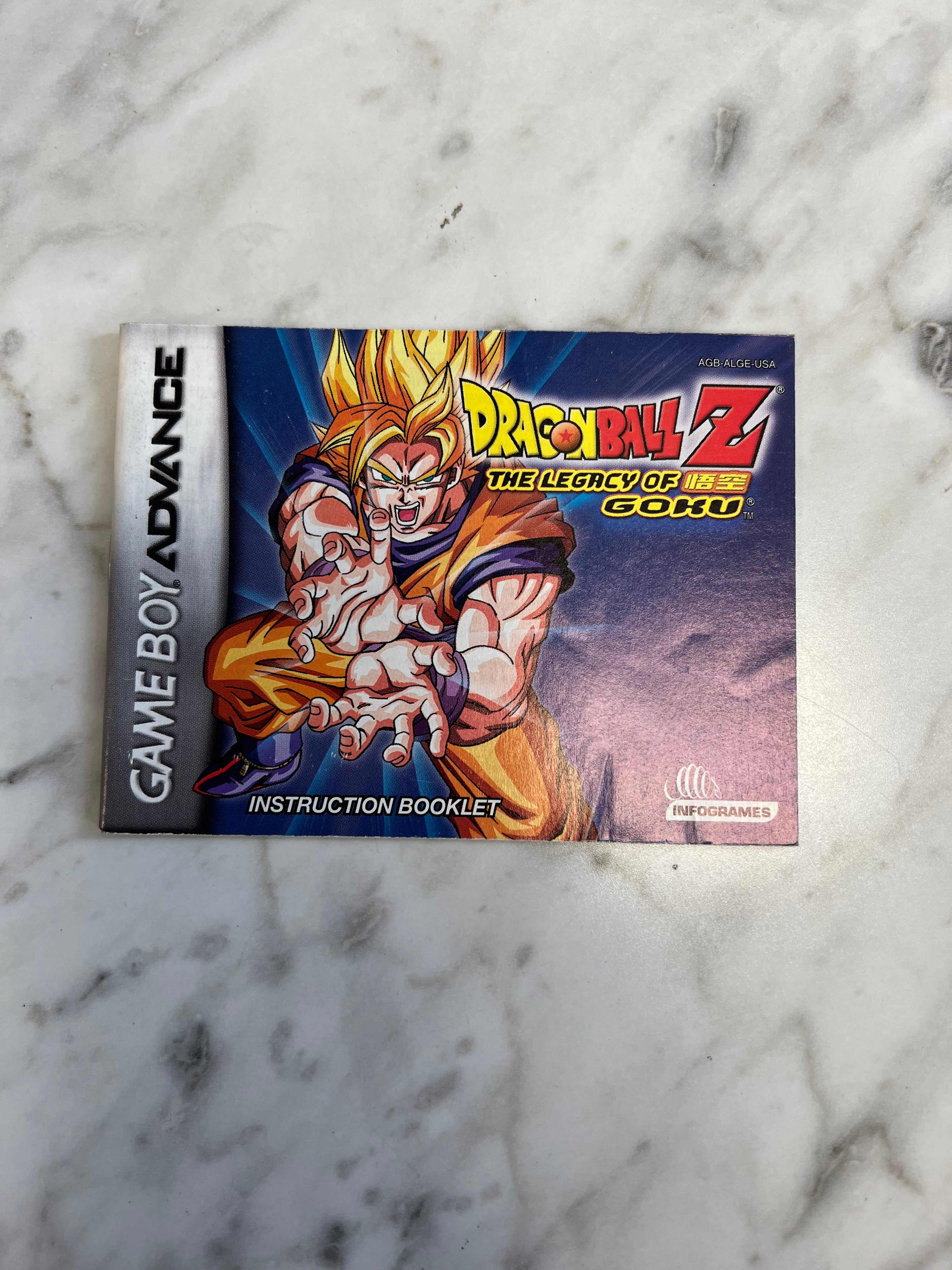 Dragonball Z Legacy of Goku Gameboy Advance GBA MANUAL ONLY MO92424 ...