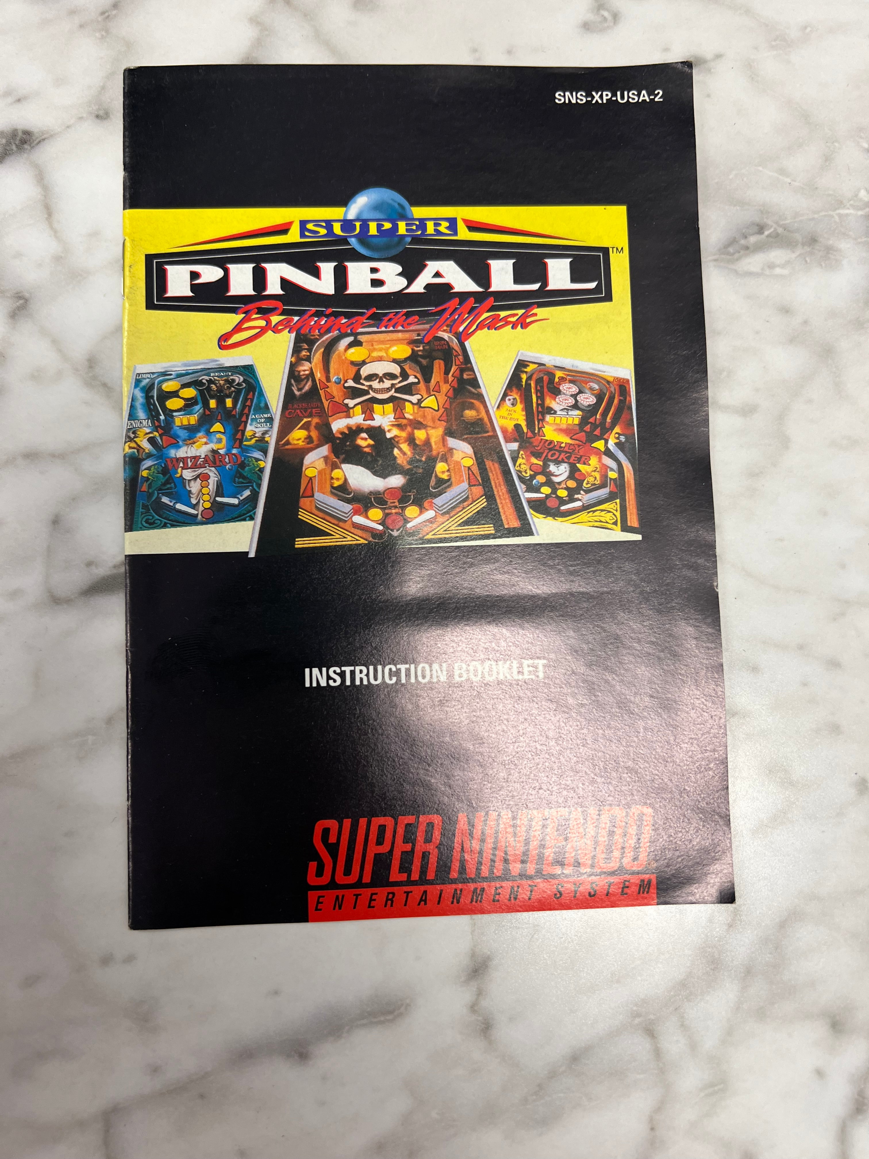 Super Pinball Behind the Mask for SNES Super Nintendo MANUAL ONLY CO12 ...