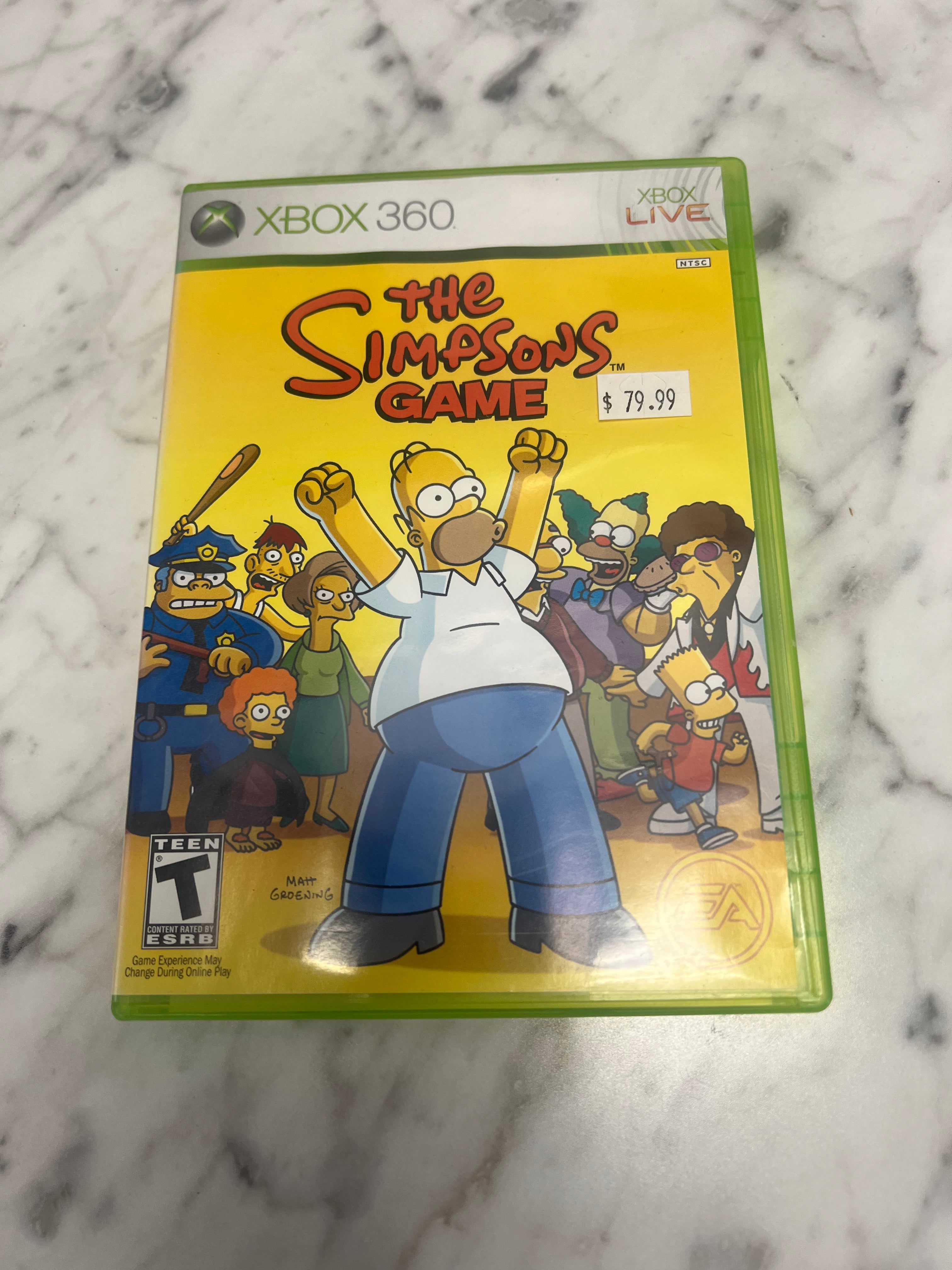 The Simpsons Game Xbox 360 w/ poster NO GAME DISC DU93024 – Core Gaming