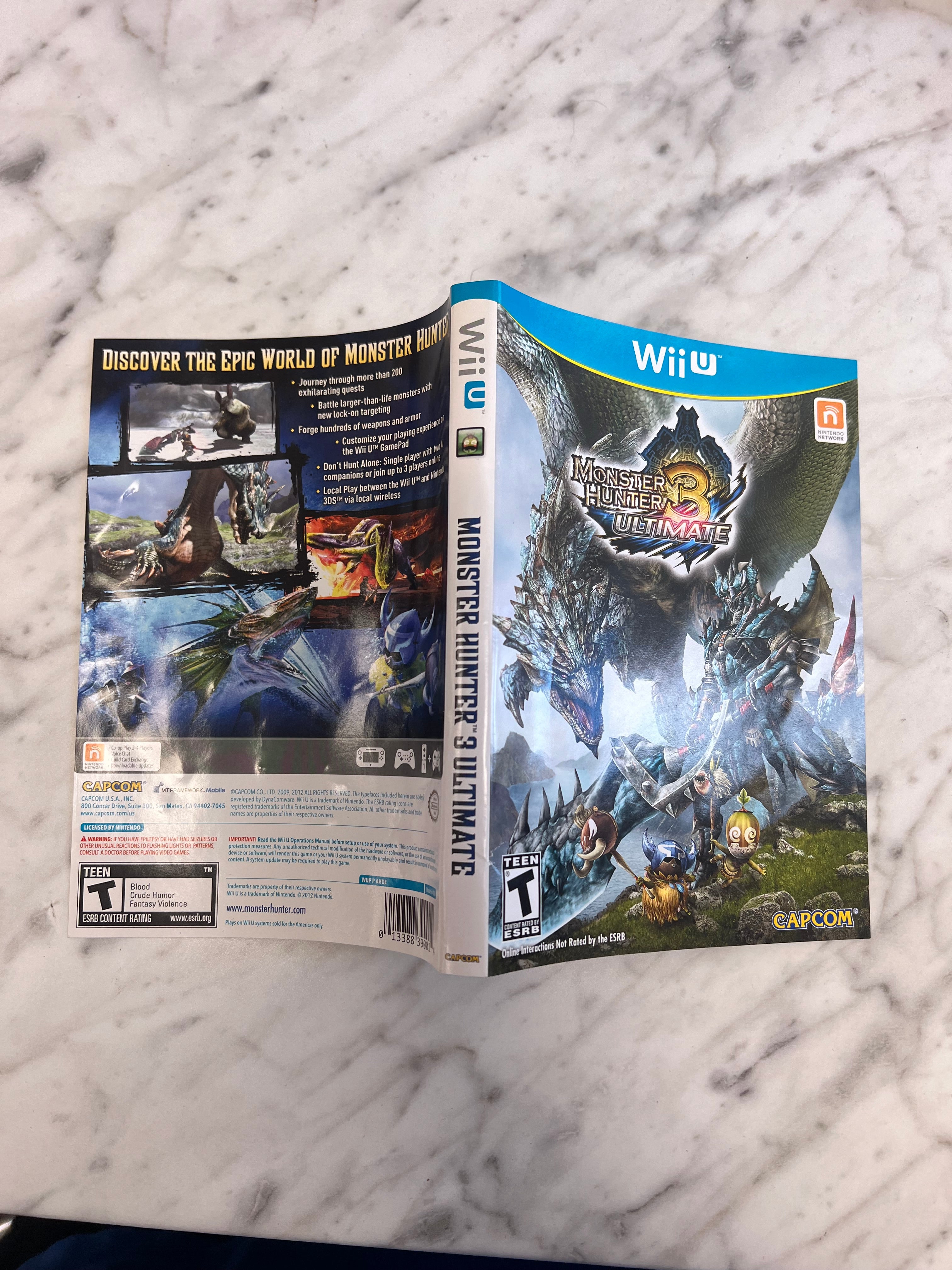 Monster Hunter 3 Ultimate for Nintendo Wii U Case Art ONLY AO101024 ...