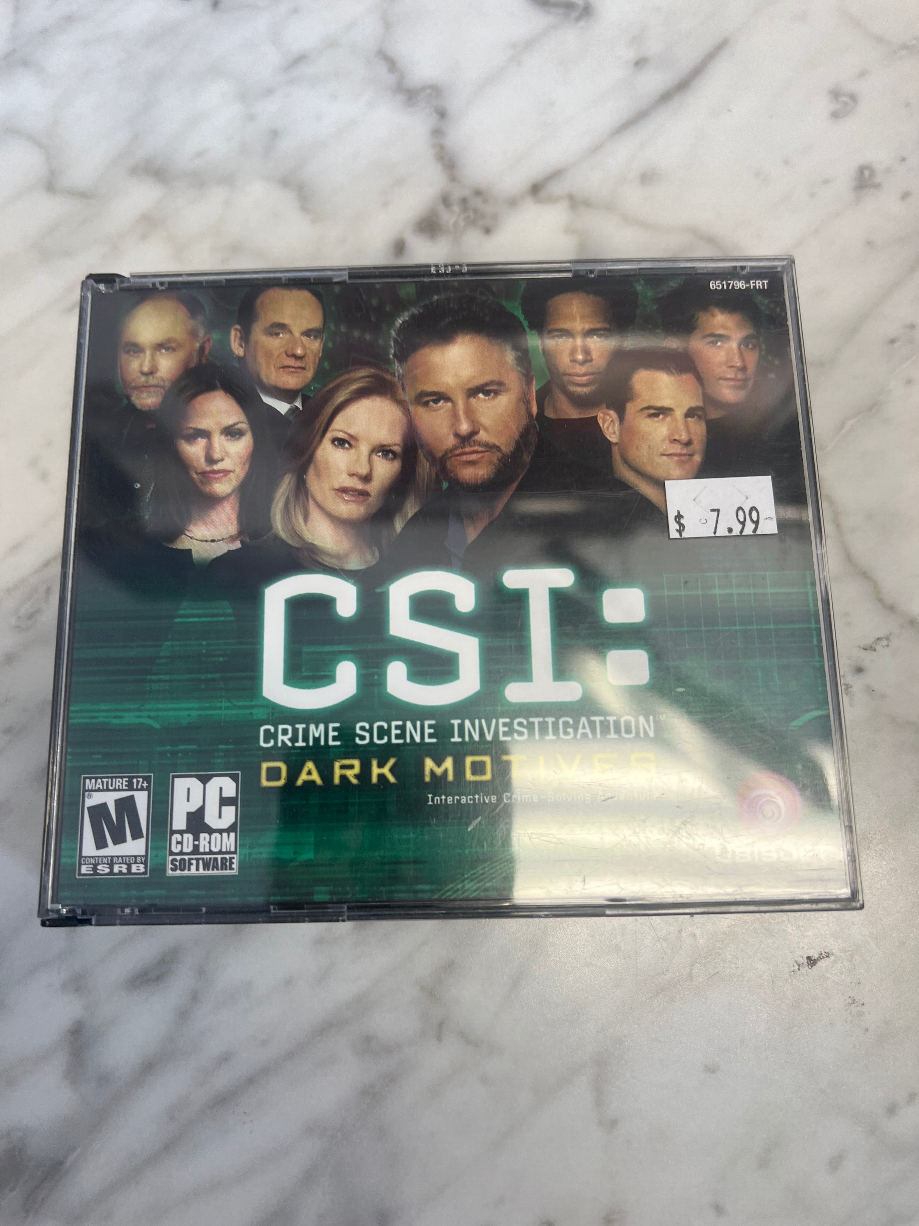 CSI Crime Scene Investigation Dark Motives Jewel Case PC CD-ROM PC7312 ...